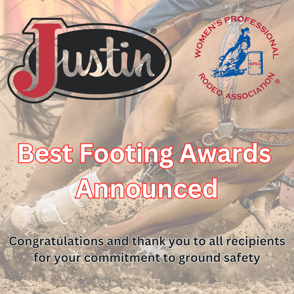 WPRA Announces 2024 Justin Best Footing Award Winners | WPRA
